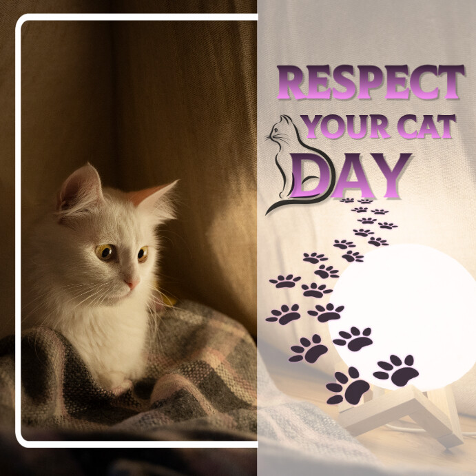 Plantilla de Respect Your Cat Day post Instagram | PosterMyWall