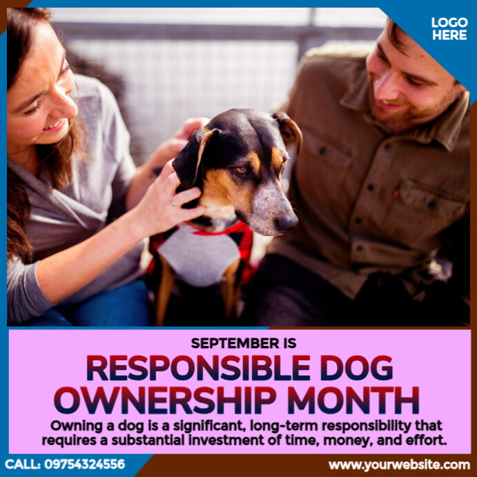 Responsible Dog Ownership Month Template | PosterMyWall