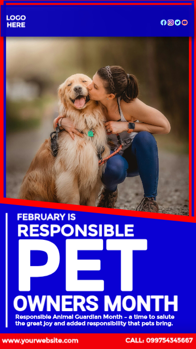 Responsible Pet Owner Month Template | PosterMyWall