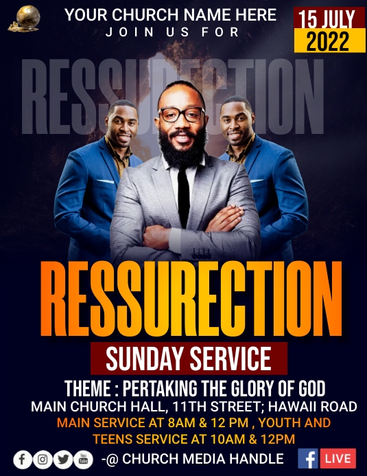 ressurection sunday Template | PosterMyWall