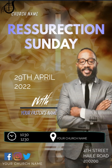 Copy of RESSURECTION SUNDAY POSTER | PosterMyWall
