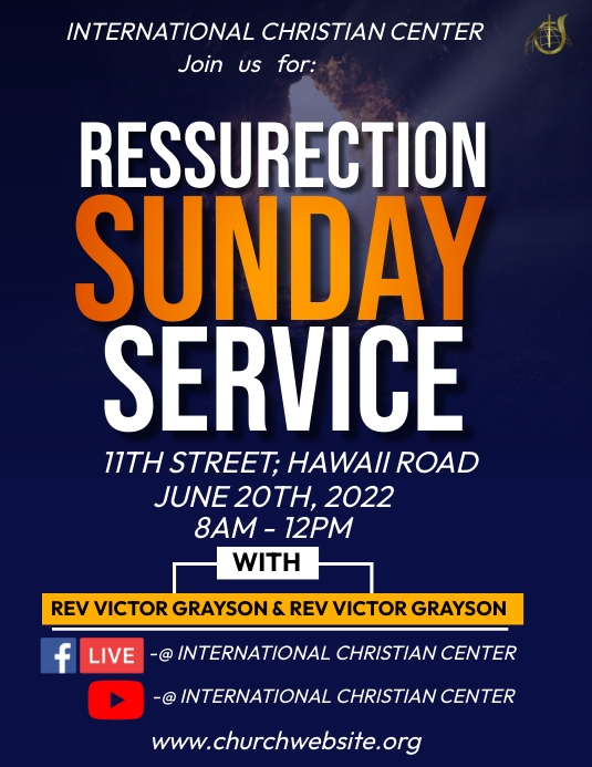 Copy of ressurection sunday service | PosterMyWall