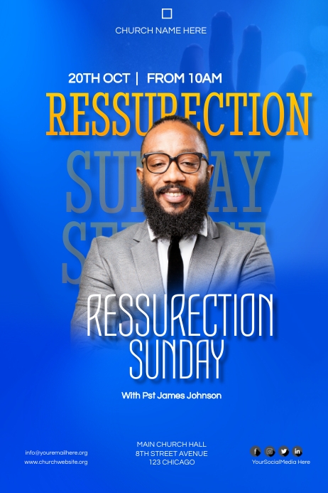 ressurection sunday service Template | PosterMyWall