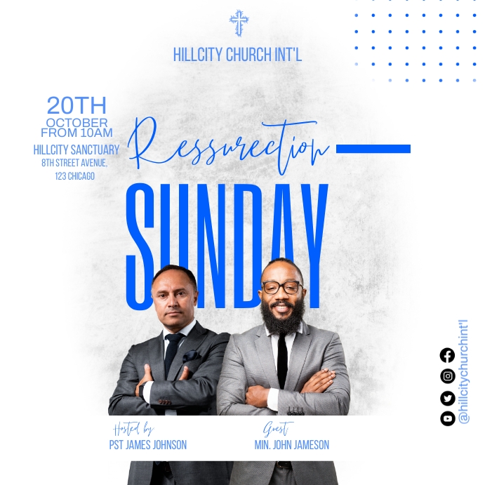 ressurection sunday service Template | PosterMyWall