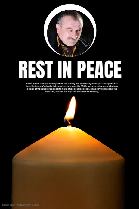 REST IN PEACE Template | PosterMyWall