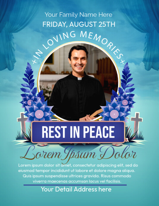 Rest In Peace Template | PosterMyWall