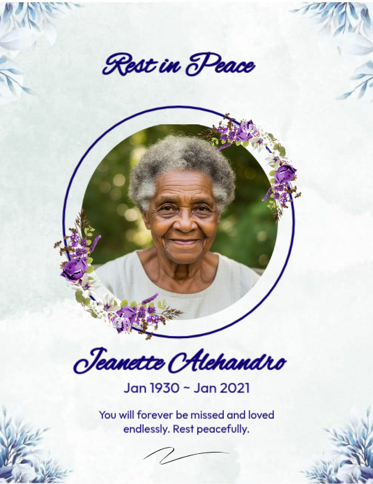 Rest in Peace Template | PosterMyWall