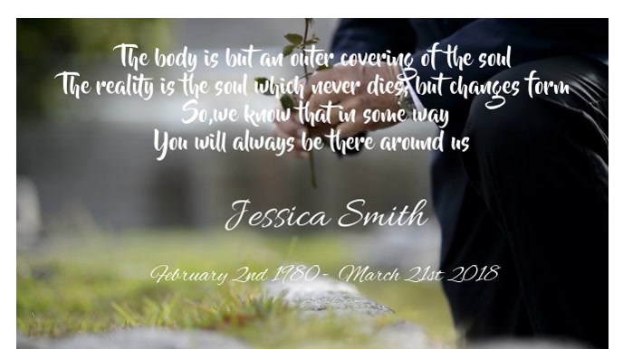rest in peace memorial funeral message video Template | PosterMyWall
