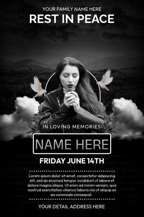Free Rest In Peace Templates | Free Rest In Peace Posters – EVMJI