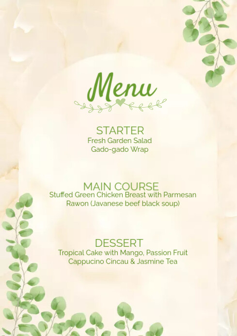 Restauran Menu Template | PosterMyWall