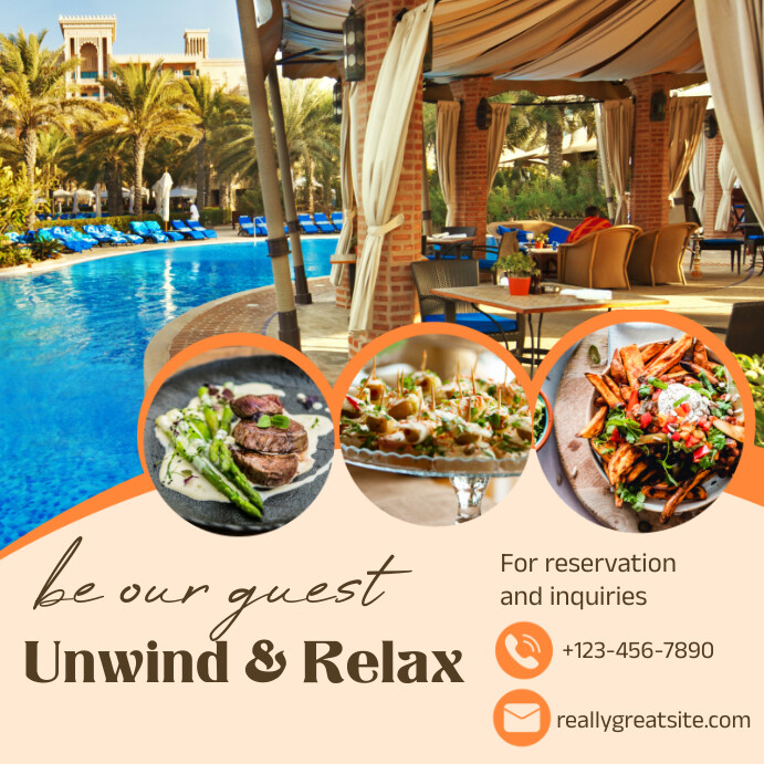 Restaurant & Hotel Template | PosterMyWall