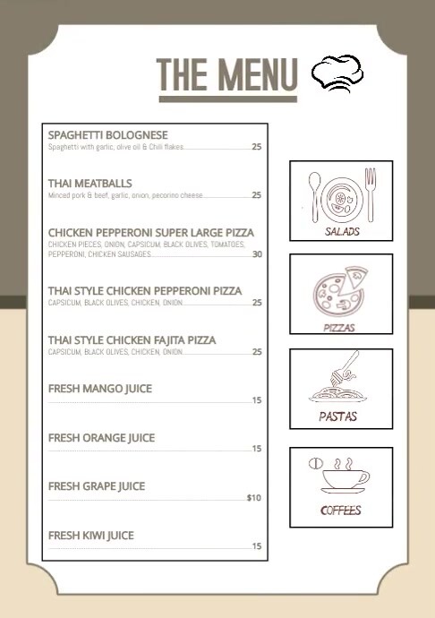 Copy of Restaurant and Bar Meny Design | PosterMyWall