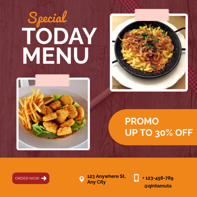 Restaurant and Food Promotion Template | PosterMyWall