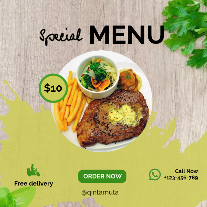 Restaurant and Food Promotion Template | PosterMyWall