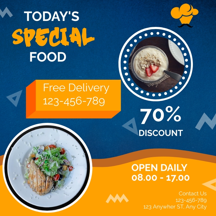 Plantilla de De Promoción de Restaurantes Y Alimentos. | PosterMyWall