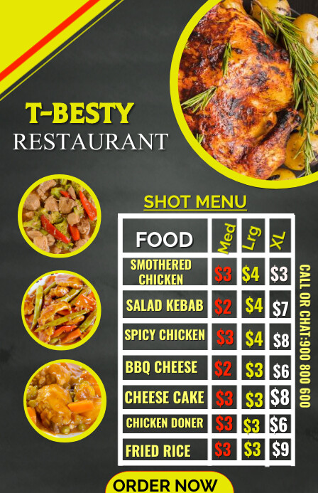 restaurant and menu food delivery Template | PosterMyWall