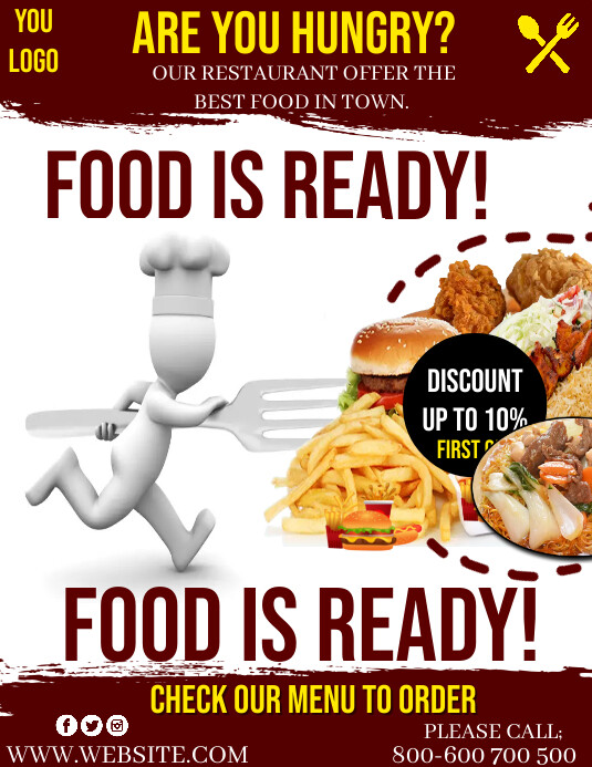 restaurant and menu food delivery Template | PosterMyWall