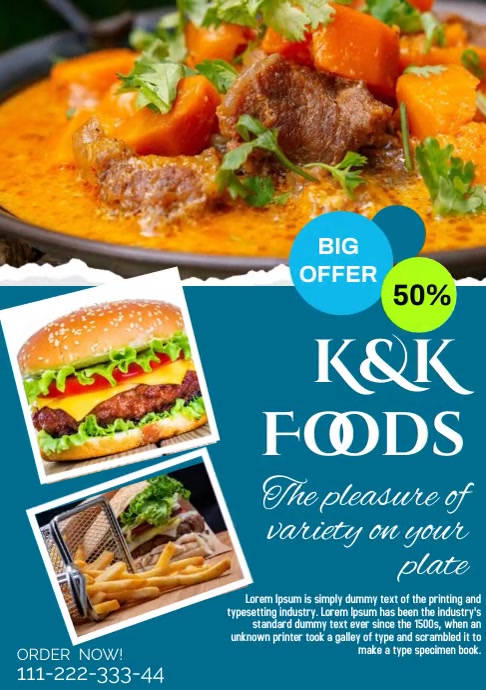 restaurant animation poster template | PosterMyWall