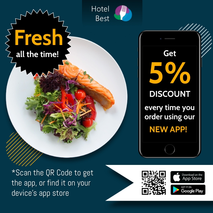 restaurant app Template | PosterMyWall