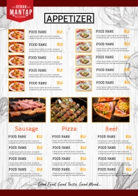 Restaurant Appetizer Food Menu Flyer Template | PosterMyWall