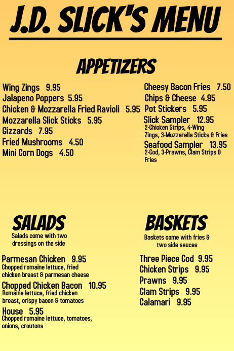 Restaurant/ BarMenu Templat | PosterMyWall