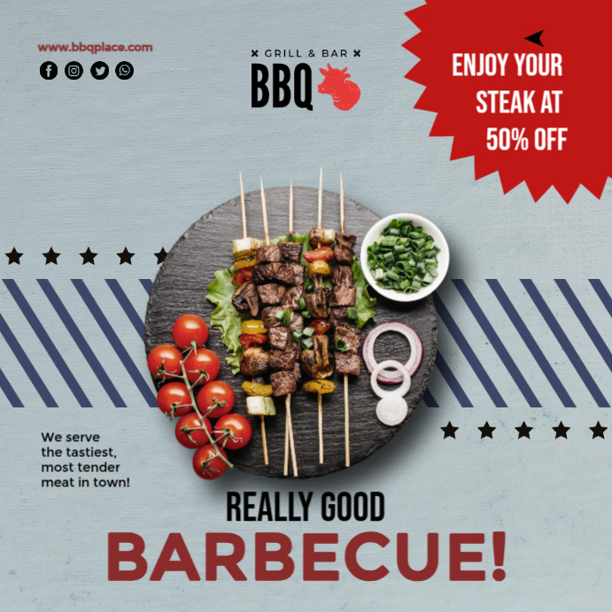 Restaurant Bbq poster Template | PosterMyWall