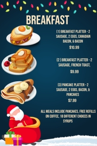 Restaurant Breakfast Menu Template | PosterMyWall