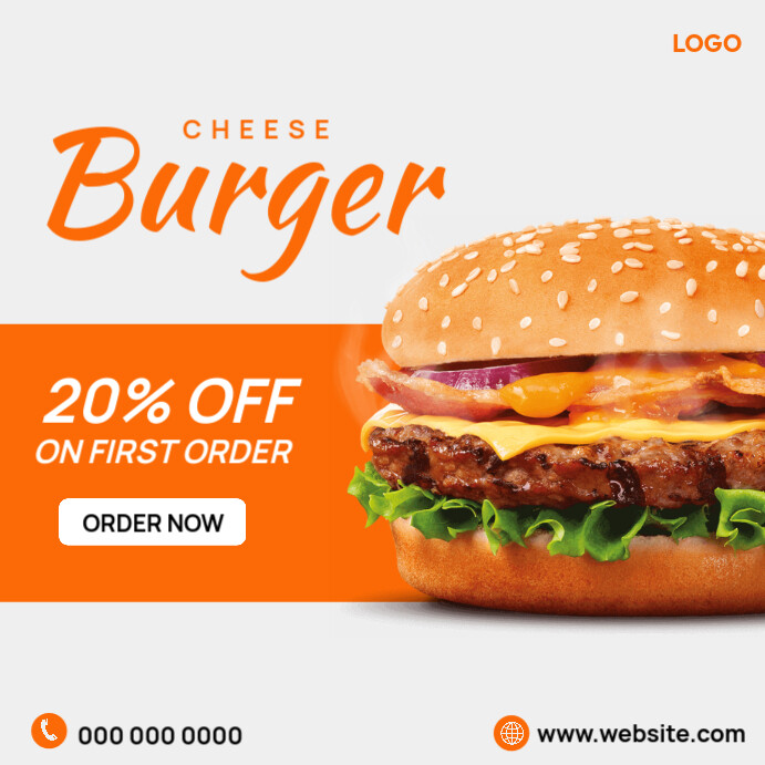 Restaurant burger ads Template | PosterMyWall