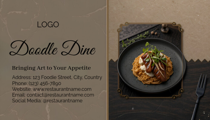Restaurant Business Card Design Template | PosterMyWall