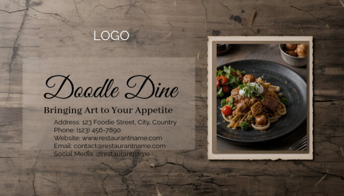 Restaurant Business Card Design Template | PosterMyWall
