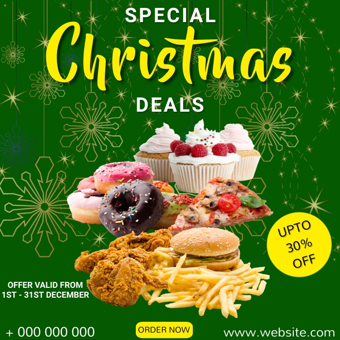 Restaurant Christmas deals Template | PosterMyWall