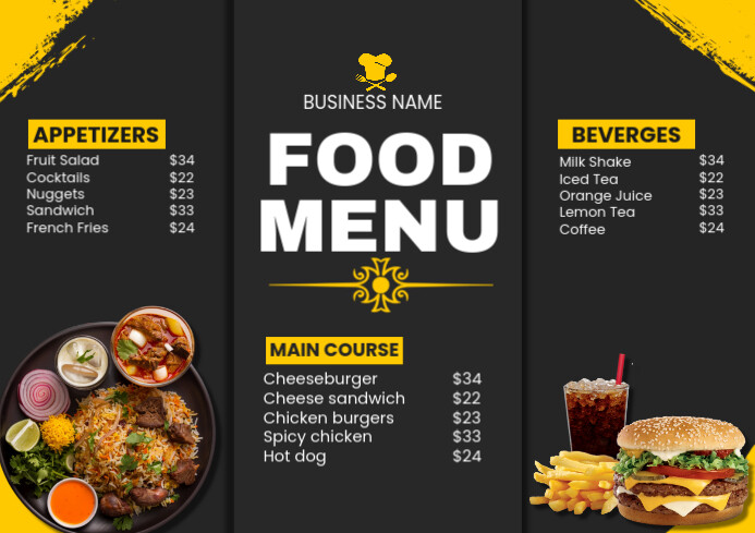 Copy of Restaurant daily food menu card template | PosterMyWall