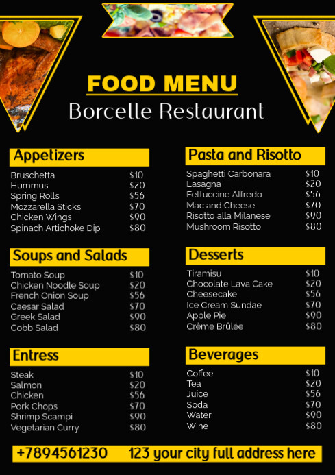 Copy of Restaurant daily food menu template 2025 | PosterMyWall