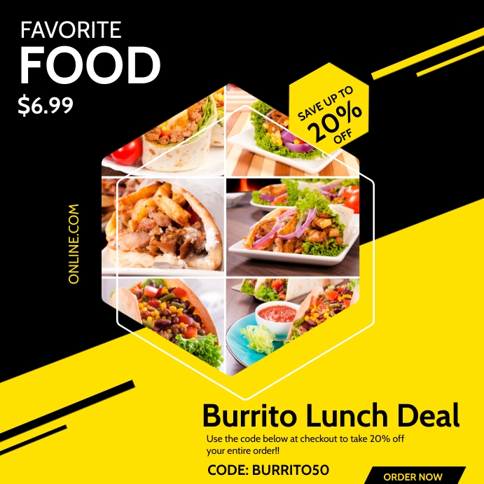 Restaurant delivery flyer Template | PosterMyWall
