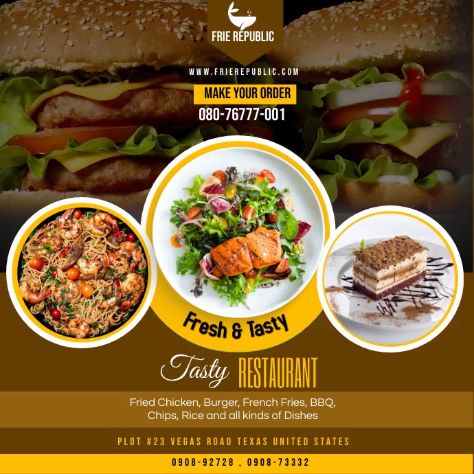 RESTAURANT Template | PosterMyWall