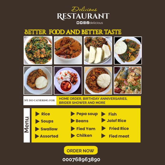 Restaurant Template | PosterMyWall