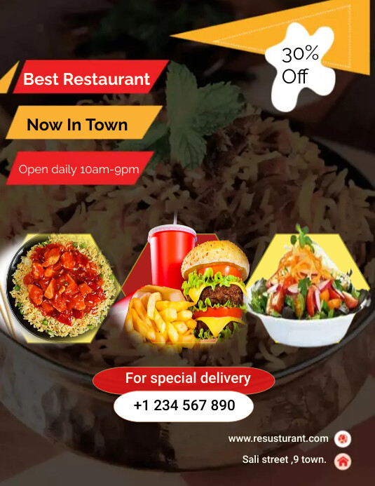 Restaurant Template | PosterMyWall