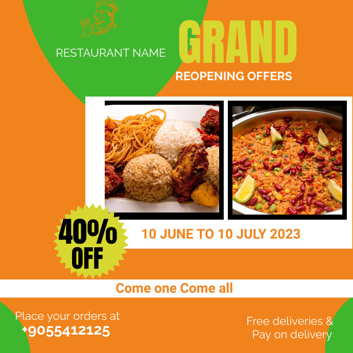 Modèle Restaurant | PosterMyWall