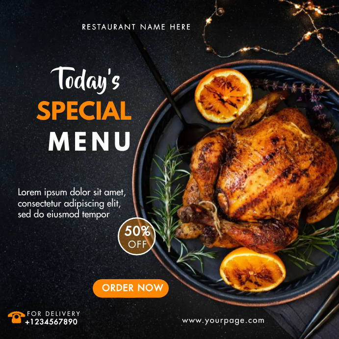 Restaurant Template | PosterMyWall