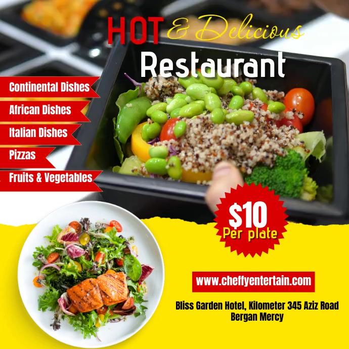 RESTAURANT Template | PosterMyWall