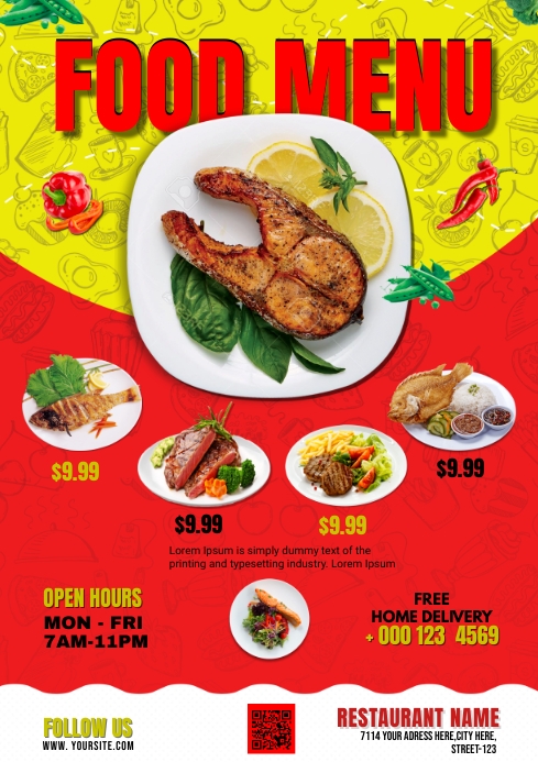 RESTAURANT Template | PosterMyWall