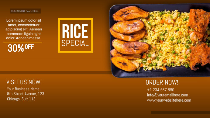 Copy of restaurant digital display | PosterMyWall