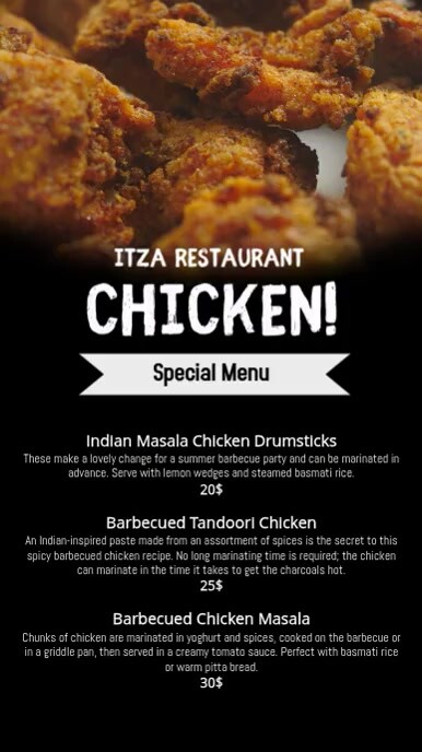 restaurant digital display Template | PosterMyWall