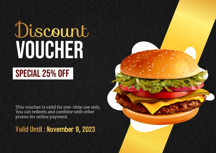 Copy of Restaurant Discount Voucher Design Template | PosterMyWall