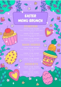 Restaurant Easter Dinner Menu Template | PosterMyWall