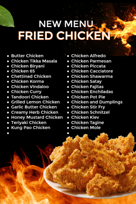 Restaurant Fast Food Menu Poster Template | PosterMyWall