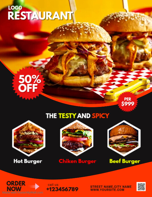 Copy of Restaurant Flayer | PosterMyWall