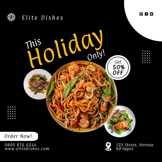 Brosur Brosur Restoran Templat | PosterMyWall