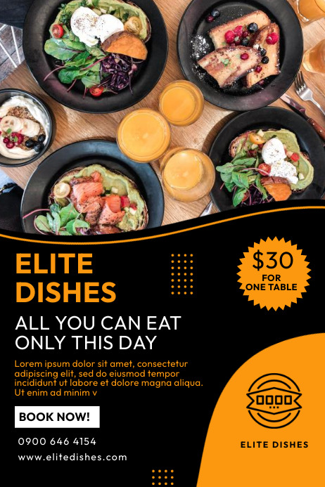 Restaurant flyer Template | PosterMyWall