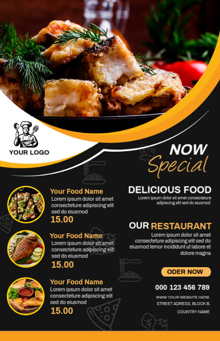 Copy of Restaurant flyer | PosterMyWall